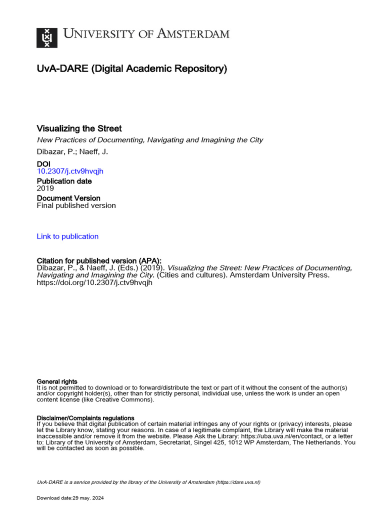 Introduction Visualizing The Street | PDF | Image | Visualization ...