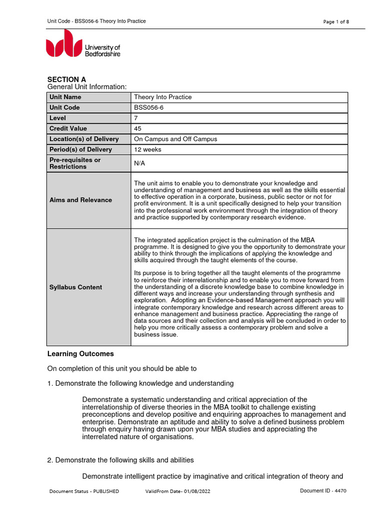 BSS056-6 23-24 Unit Information Form UCIF - 4470 | PDF | Learning ...