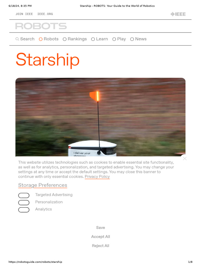 Starship - ROBOTS - Your Guide To The World of Robotics | PDF | Robot ...
