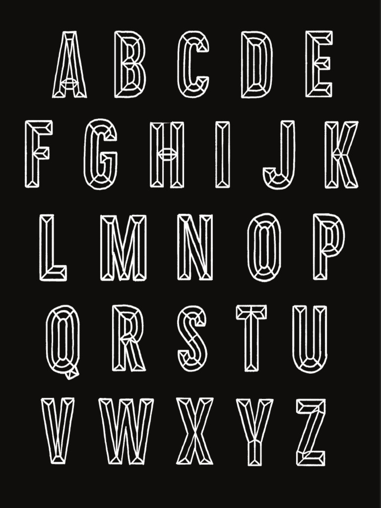 Step-by-Step Guide to Diamond Lettering | PDF | Serif | Typography