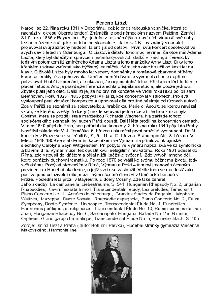Ferenc Liszt | PDF