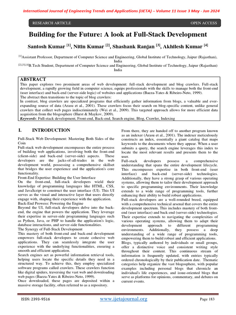 (IJETA-V11I3P34) :santosh Kumar, Nitin Kumar, Shashank Ranjan, Akhilesh Kumar | PDF | World Wide ...