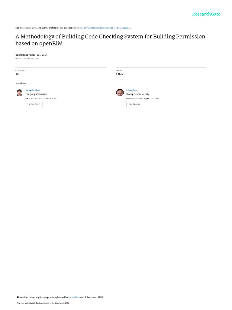 A Methodology of Building Code Checking System For Building Permission ...
