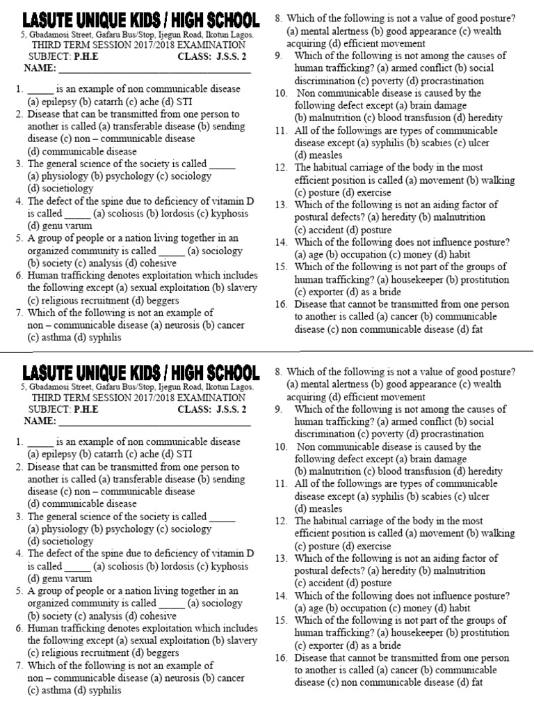 Jss 2 Third Term Ola | PDF | Petroleum | Banks