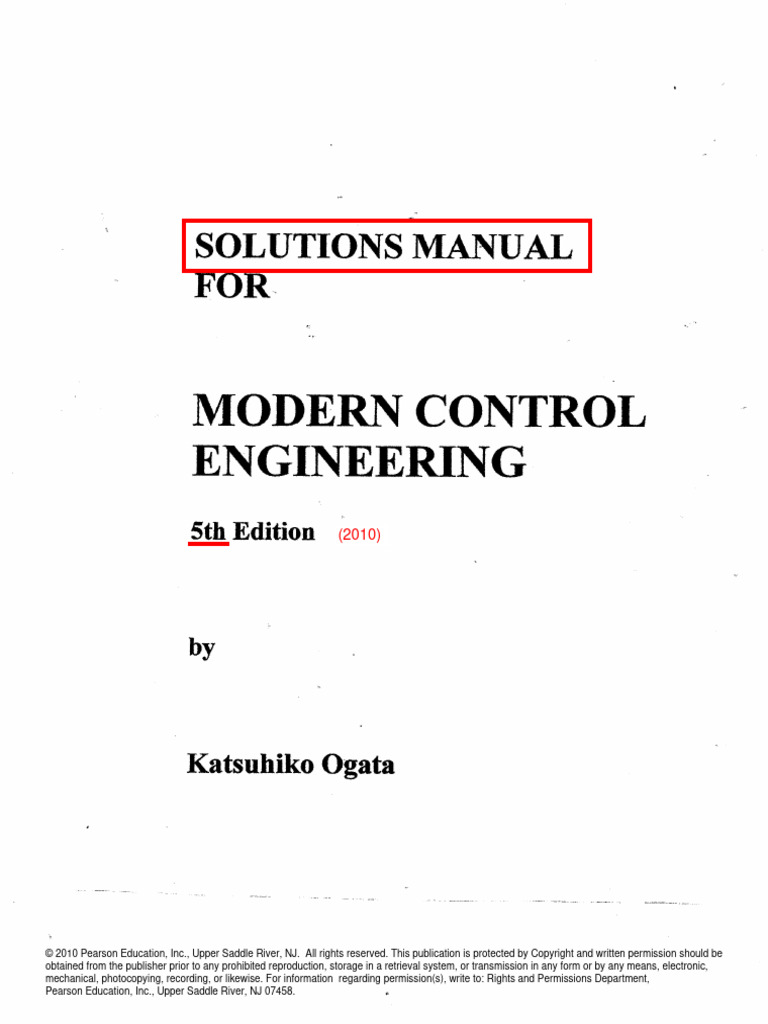 Solucionario Ogata Ingenieria de Control | PDF | Copyright Law ...