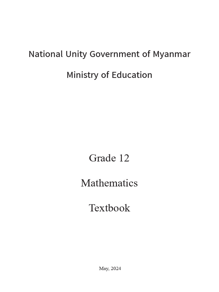 Grade 12 Mathematics Textbook Myanmar | PDF | Trigonometric Functions ...