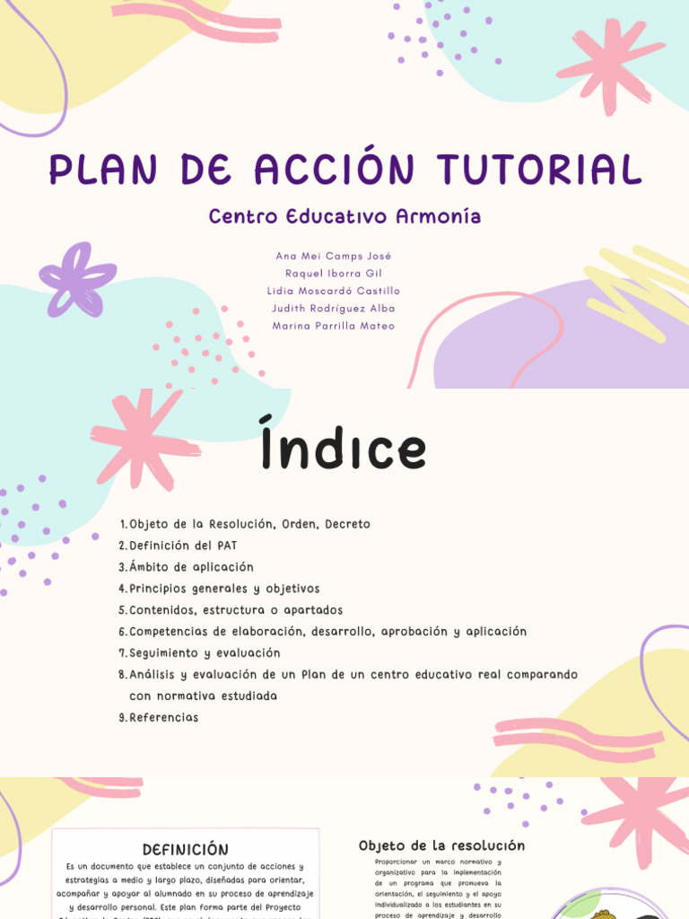 Plan de Acción Tutorial | PDF