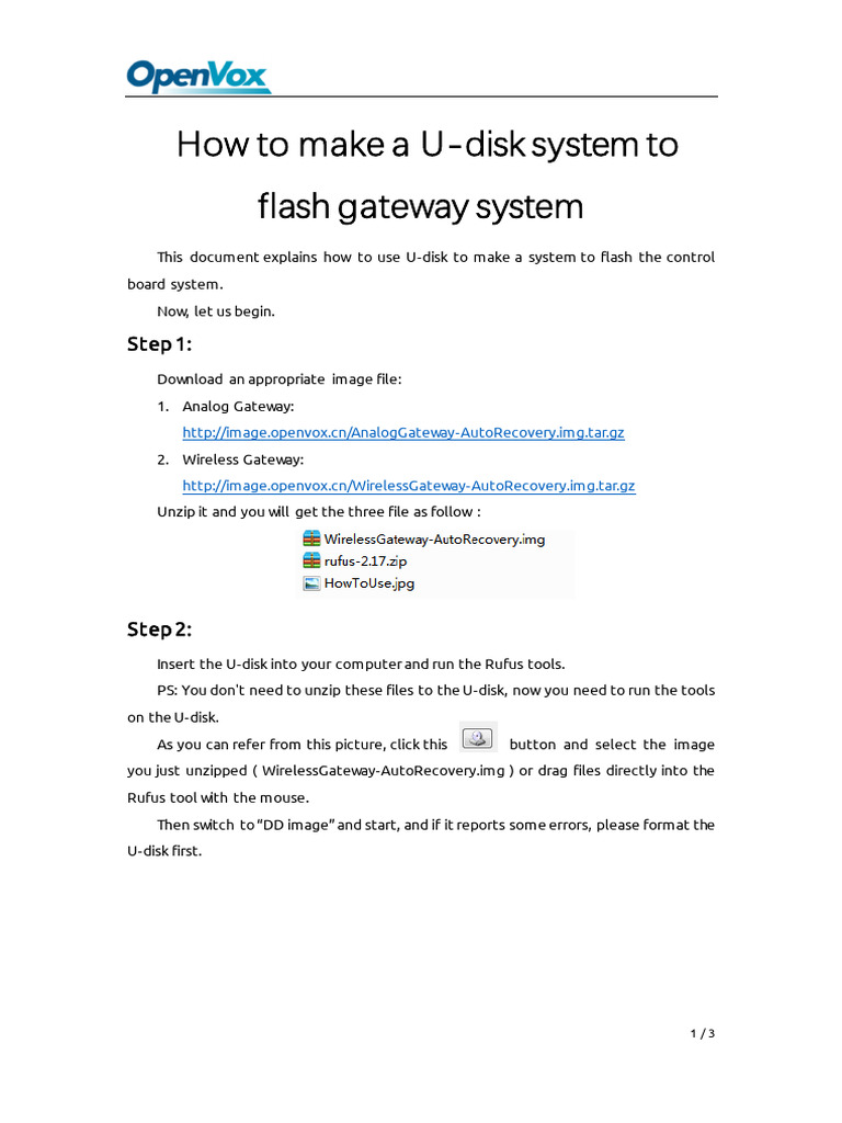 How_to_make_a_U-disk_system_to_flash_gateway_system | Download Free PDF | Gateway ...