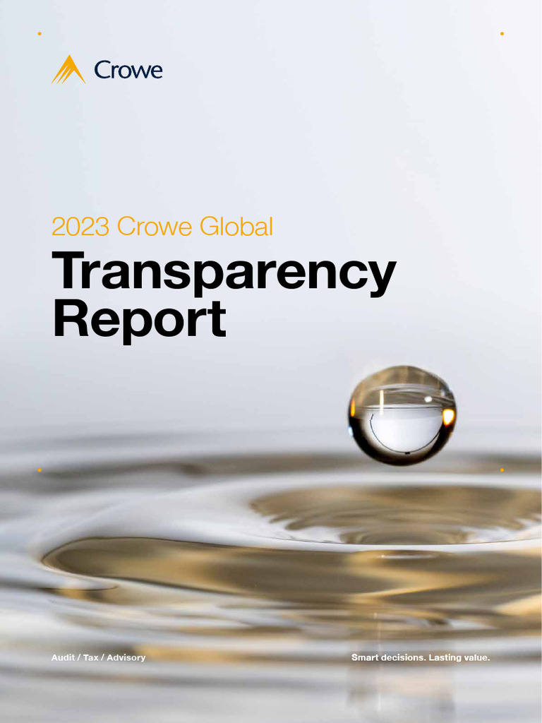 2023 Crowe Global Transparency Report | PDF | Quality Management | Audit