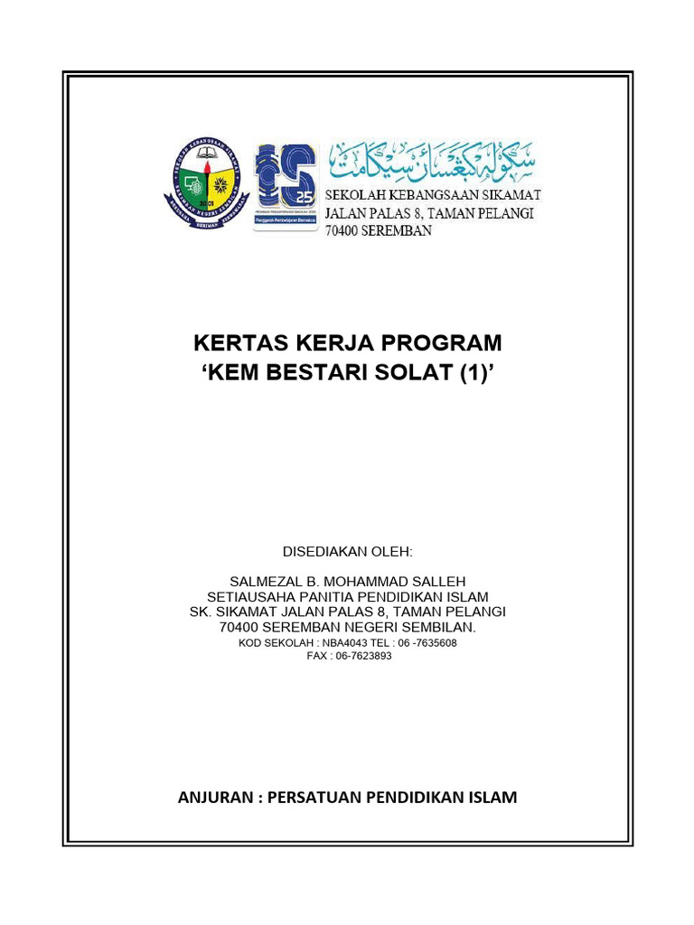 Kertas Kerja Kem Bestari Solat 1 | PDF