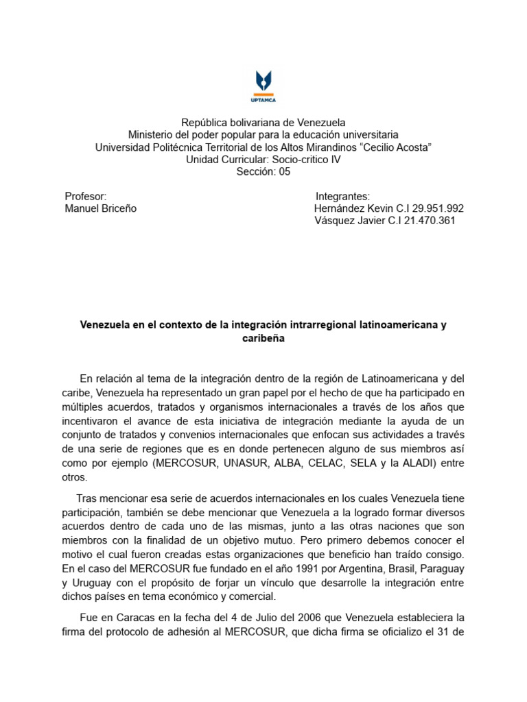 Ensayo Socio-Critico 4 | PDF | Business | America latina