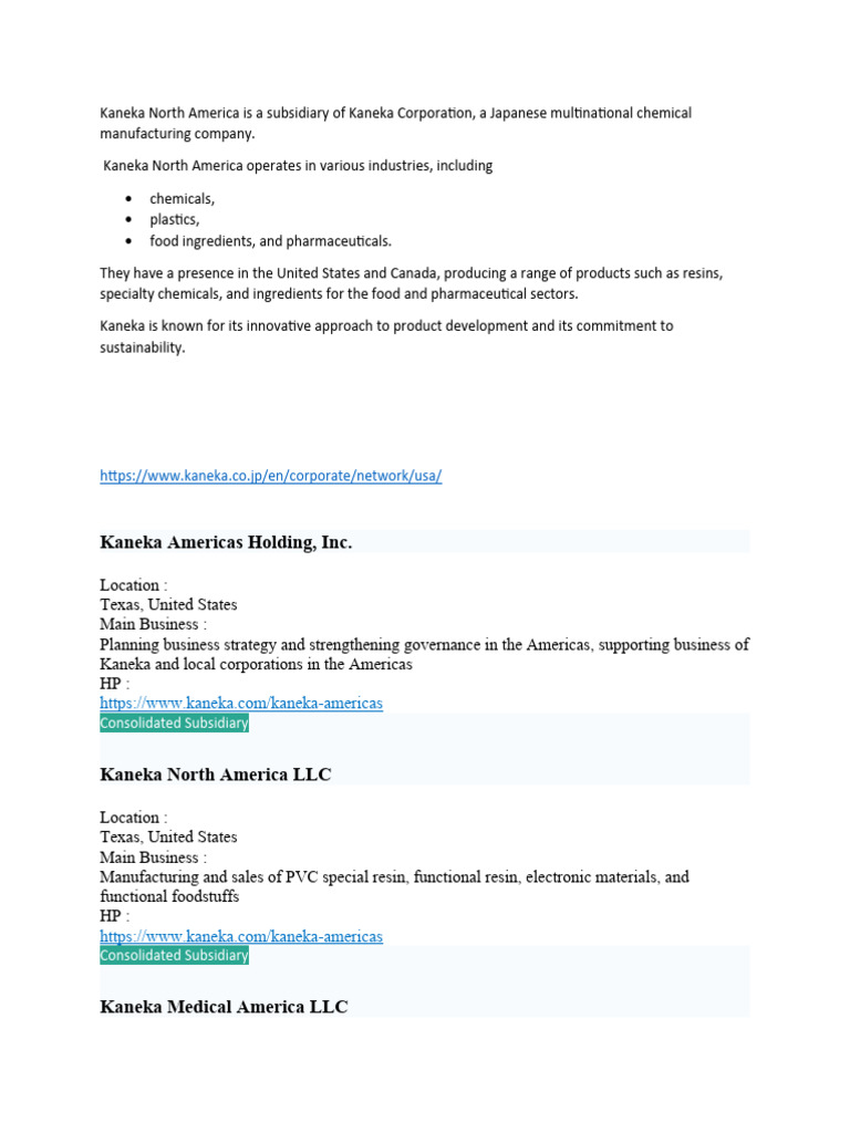 Quick Facts - Kaneka | PDF | Plastic | Hewlett Packard