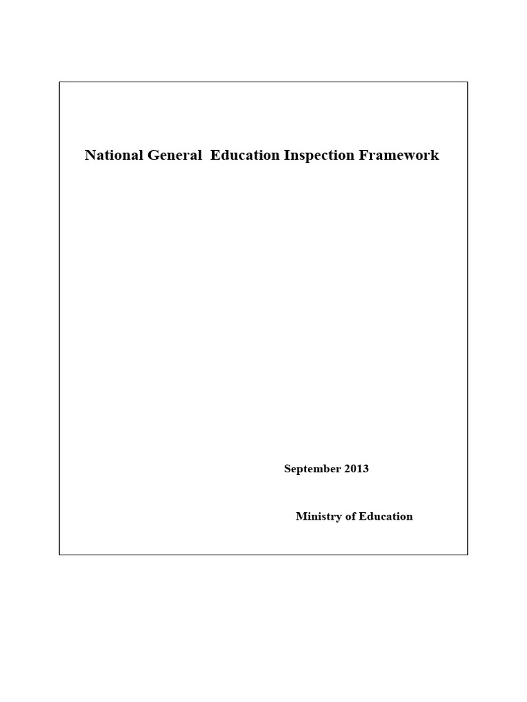 School Inspection Framework 2013 PDF | PDF | Teachers | Evaluation