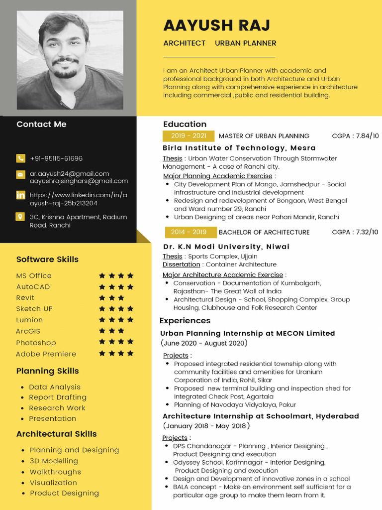 Aayush Raj Singh - CV | PDF