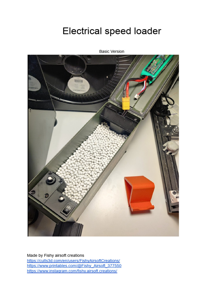 Electrical Speed Loader Manual Basic Version | PDF | Manufactured Goods ...