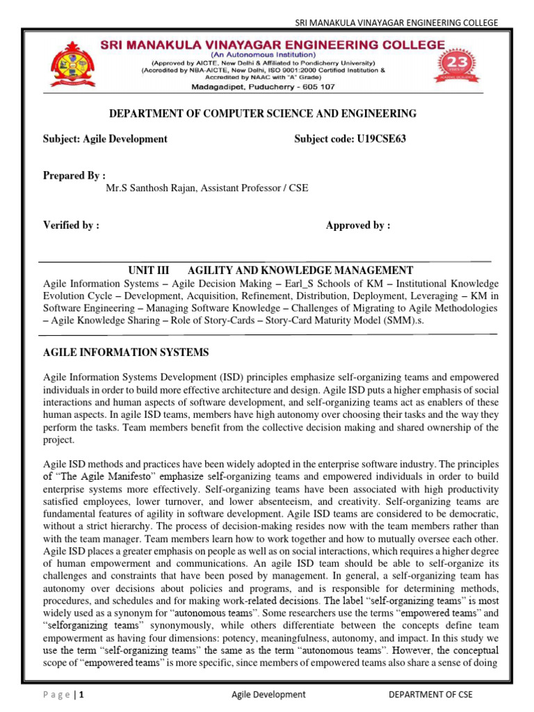 NOTES Agile - Unit 3 | PDF | Agile Software Development | Software ...