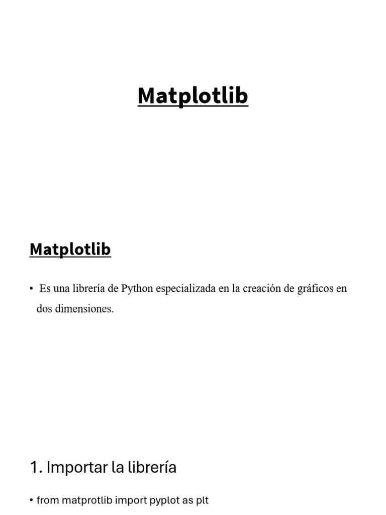 Gráficos en 2D con Matplotlib en Python | PDF | Métodos y materiales de enseñanza
