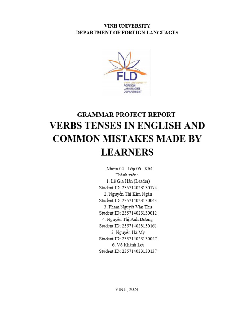 English Verb Tenses & Learner Errors | PDF