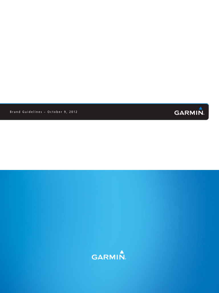 Brandbook Manual de Identidade Garmin 2012 | PDF | Brand | Logos
