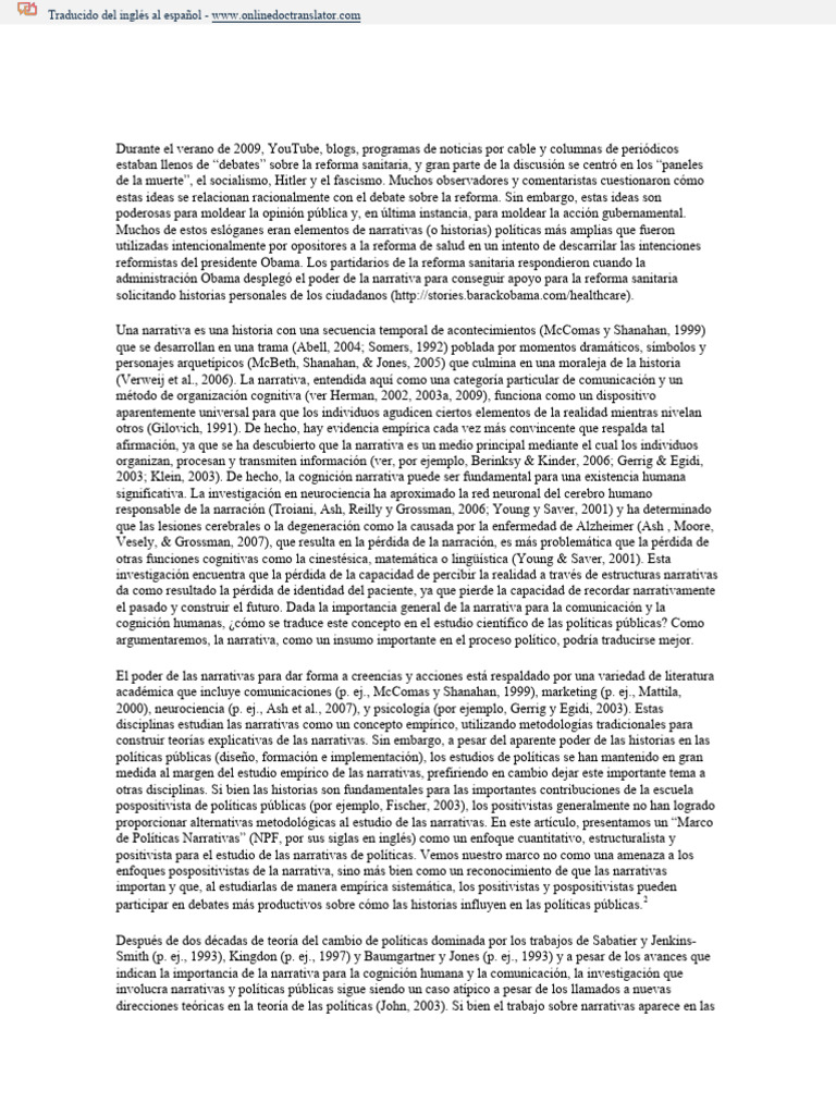 A - Narrative - Policy - Framework - Clear - Enoug (1) .En - Es | PDF | Positivismo | Teoría