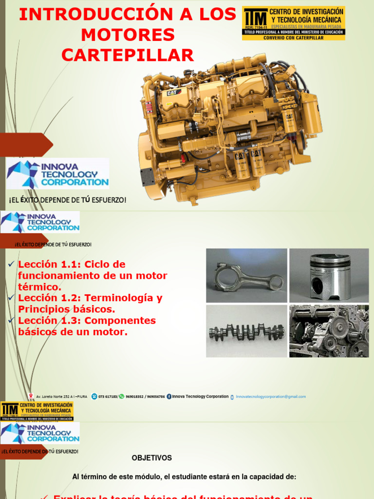 Semana 3.0 Introduccion A Los Motores Catarpillar | PDF | Motor diesel | Combustión