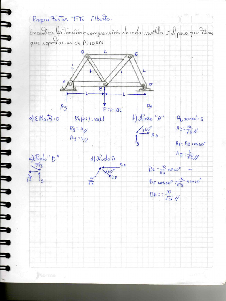 Ejercicio Armaduras 2p | PDF