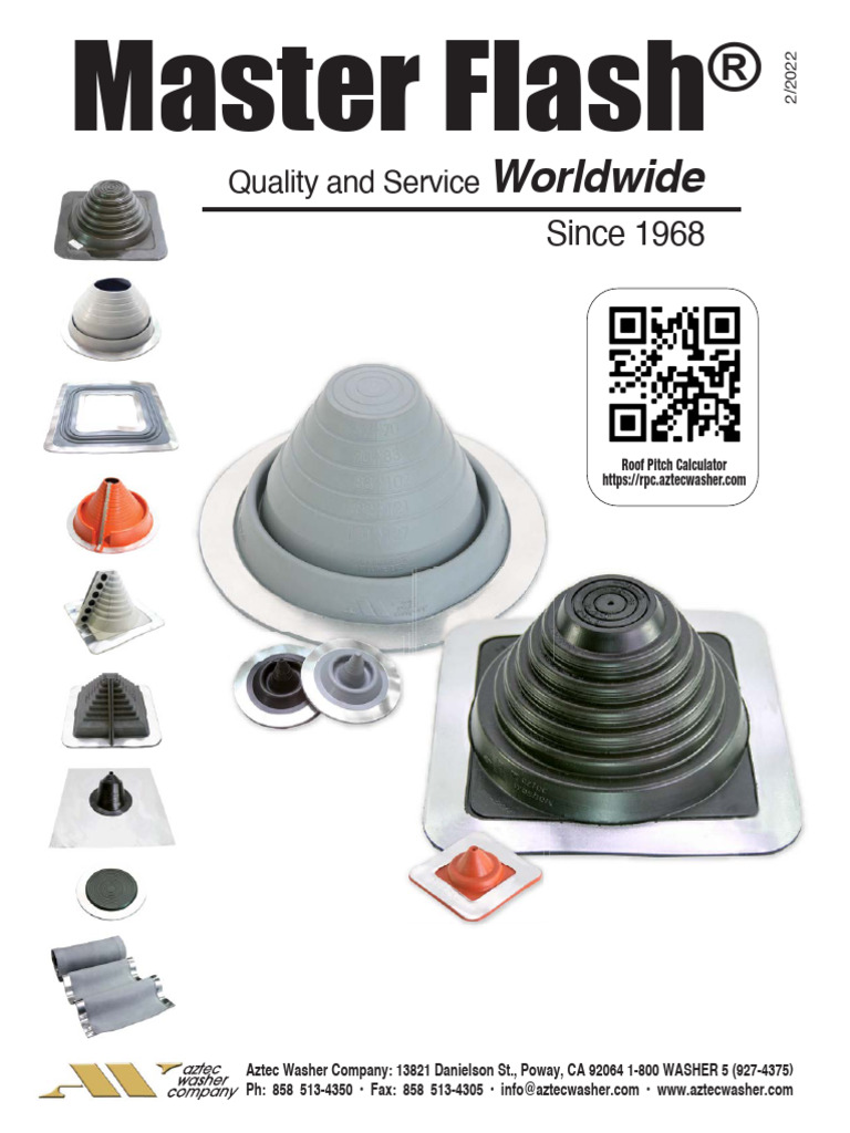 Aztec Washer Company: Master Flash® Solutions | PDF | Pipe (Fluid ...
