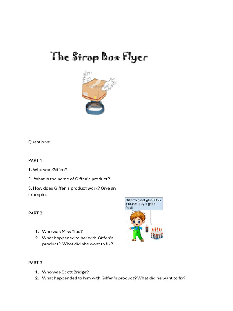 The Strap Box Flyer - Questions | PDF