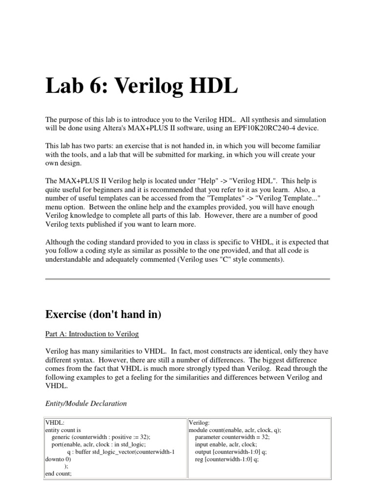 Lab 6 | PDF | Vhdl | Hardware Description Language
