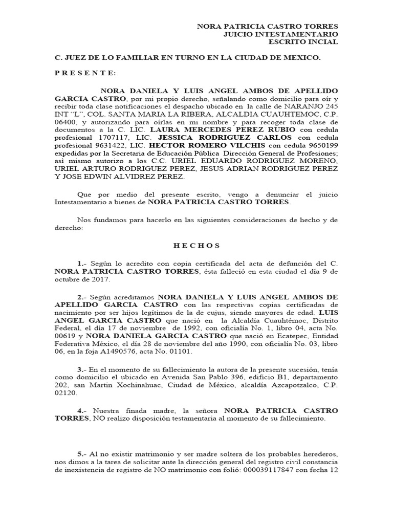 Nora Praticia Intestamentario Final | PDF | Gobierno | Justicia