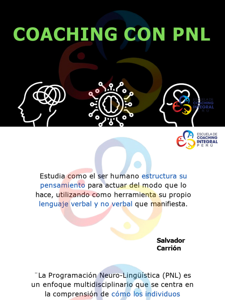 Coaching Con Pnl[2] | PDF | Programación neurolingüistica | Aprendizaje