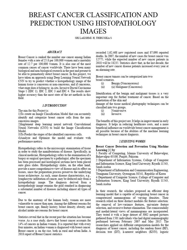 Breast Cancer Classification | PDF | Support Vector Machine ... Breast Cancer Classification | PDF | Support Vector Machine ...
