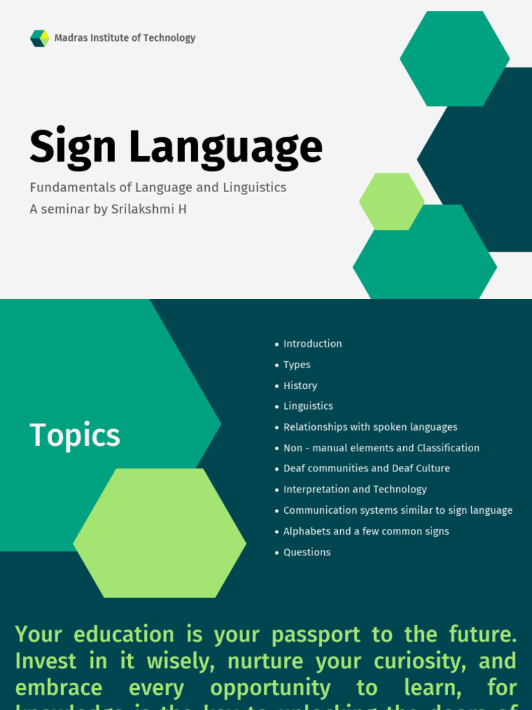 Sign Language | PDF | Sign Language | Semiotics