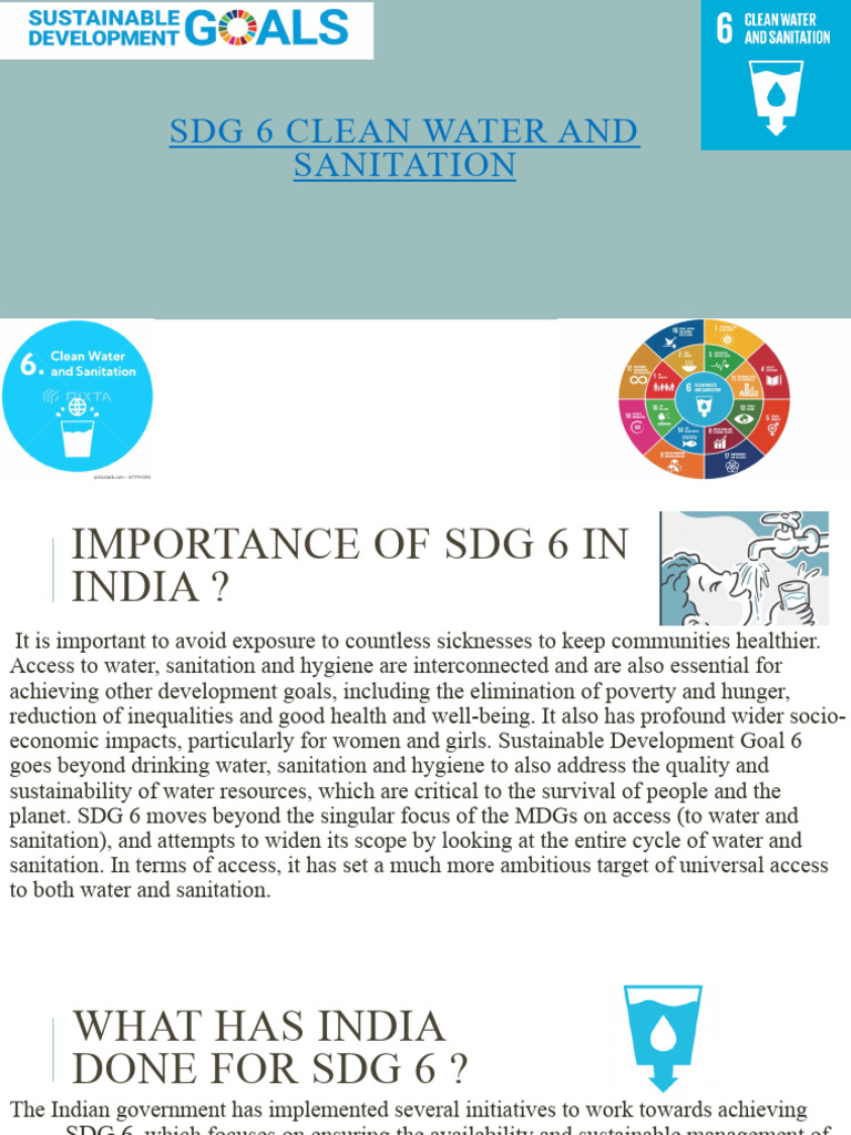 SDG 6 Clean Water and Sanitation | PDF | Wash | Sanitation