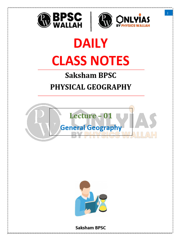 Physical Geography 01 - Daily Class Notes (English) | PDF | Geography ...