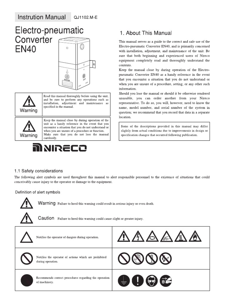 Electro Pneumatic EN40 | PDF | Power Supply | Amplifier
