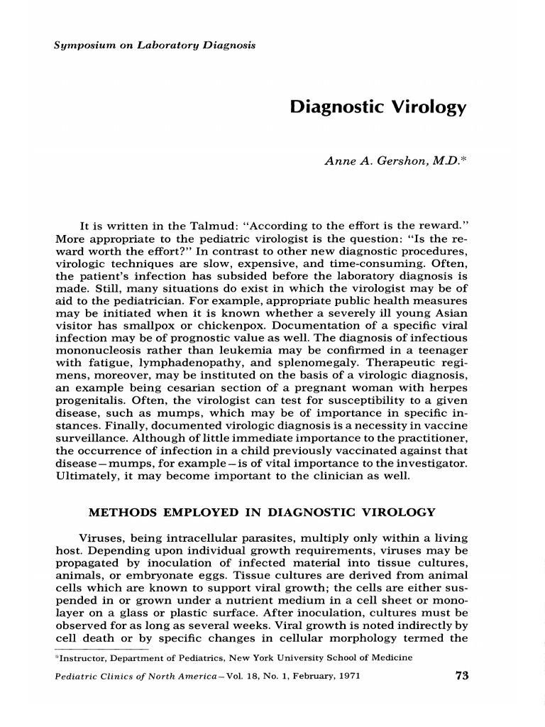 Diagnostic virology | Download Free PDF | Virology | Serology