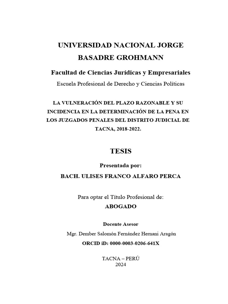 03-06-24 - Informe Final - Ulises Alfaro . | PDF | Castigos | Convenio ...