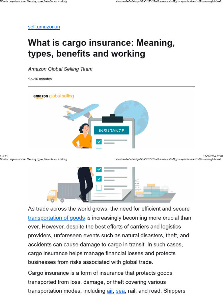 Cargo Insurance Guide for Exporters | PDF | Cargo | Insurance