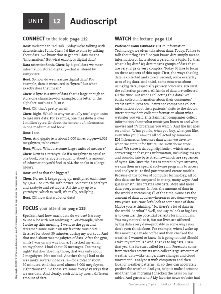 CONT TP LVL1 0648 U12 SB Audio | PDF | Data | Information