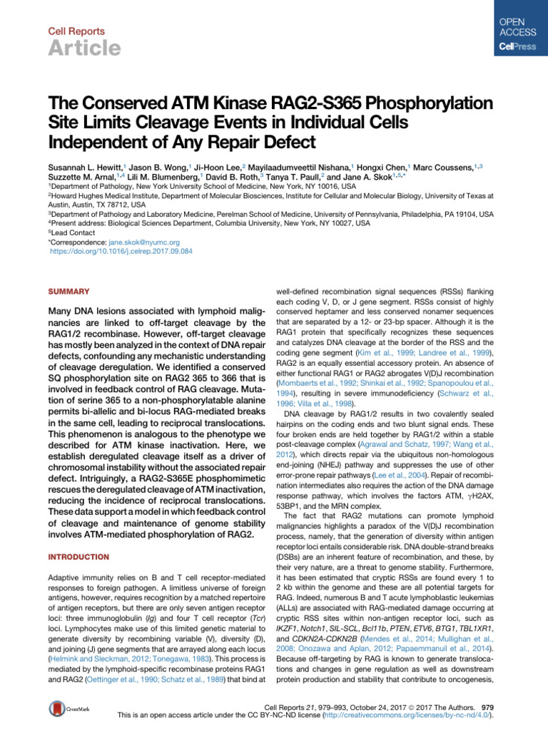 Article | PDF | Dna Repair | Mutation
