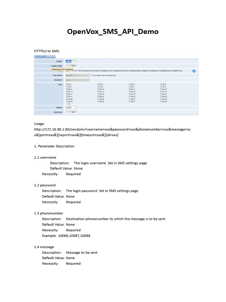 OpenVox SMS API Demo | PDF | Computing