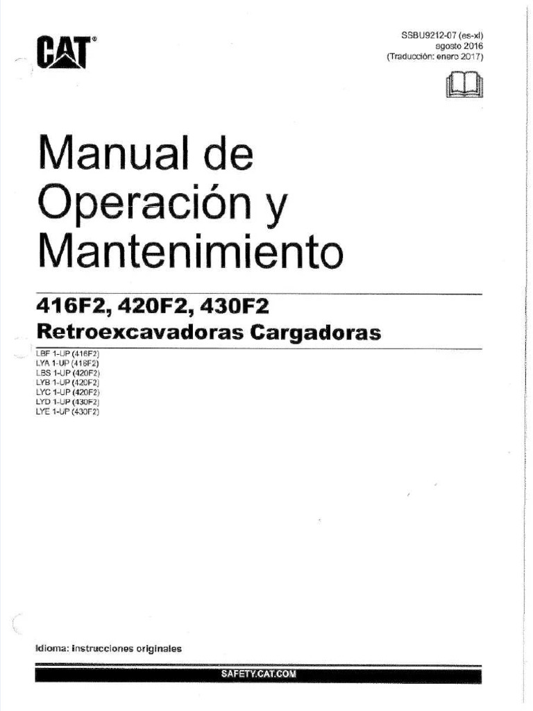manual retro excavadora pdf-cat-416f2-manual-de-operacion-y ...