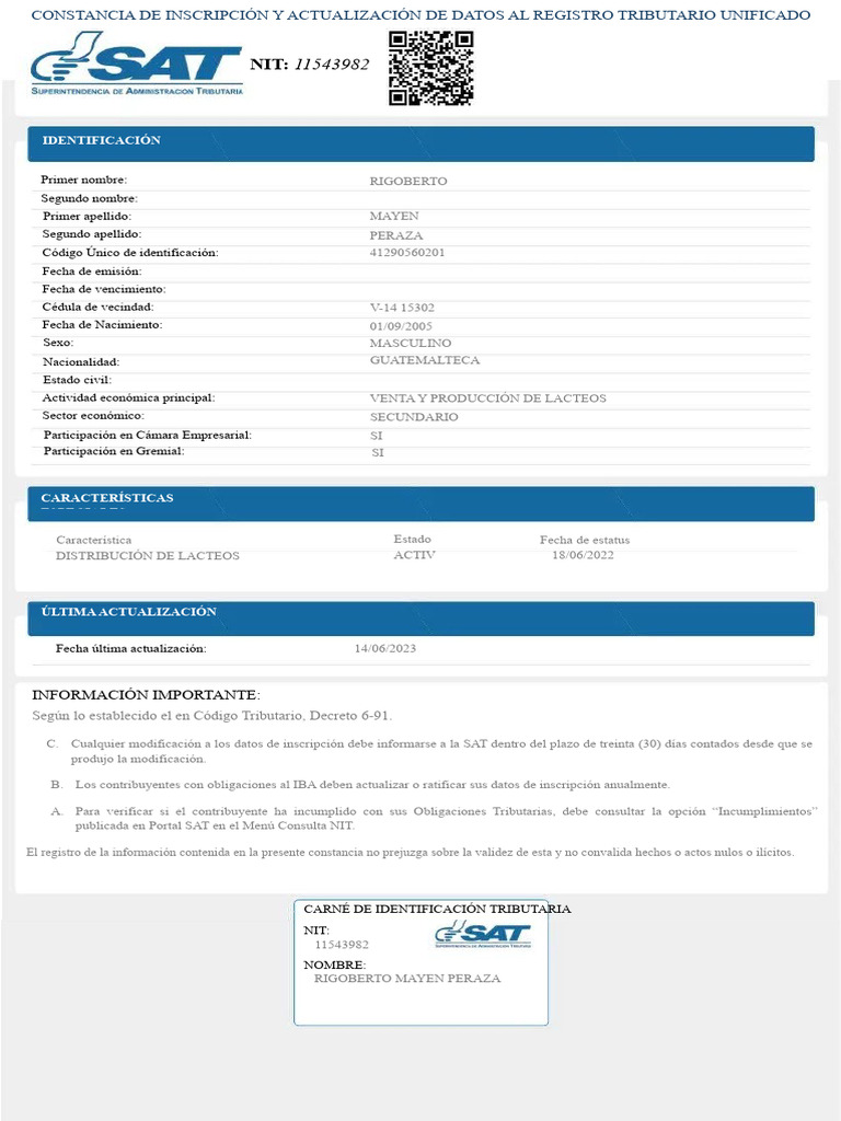 Constancia Rtu | PDF