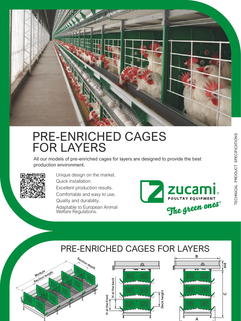 Pre Enriched Cages For Layers Technical Sheet | PDF | Motor Vehicle