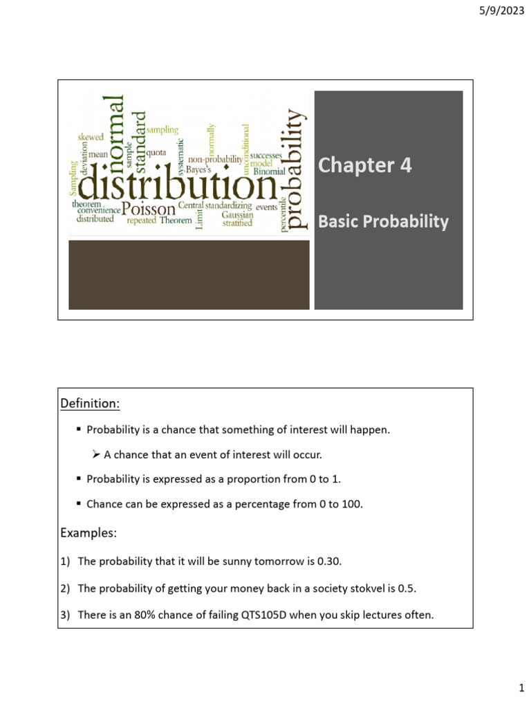 Probability Basics for Students | PDF | Probability | Mathematics