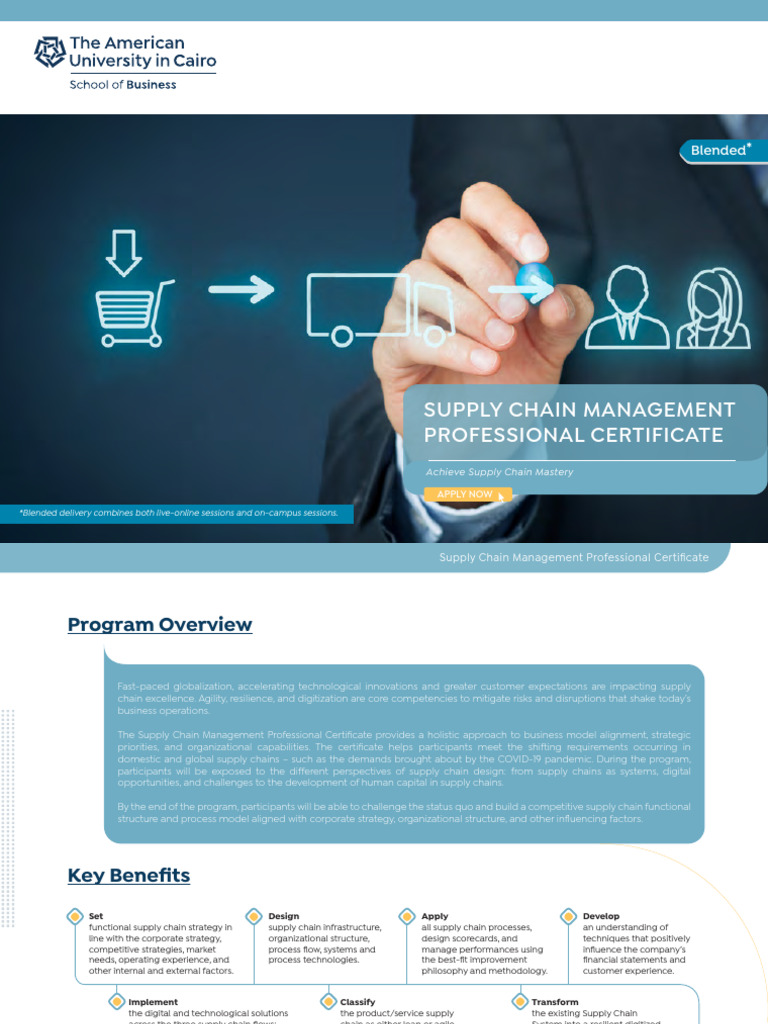 Supply Chain Management Brochure | PDF | Strategic Management | Supply ...