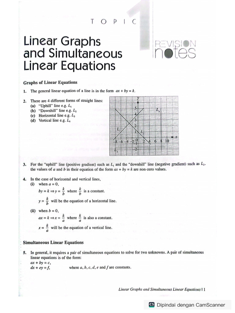 Grade 8 - Mathematics - Linear Graphs and Simultaneous Linear Equations ...