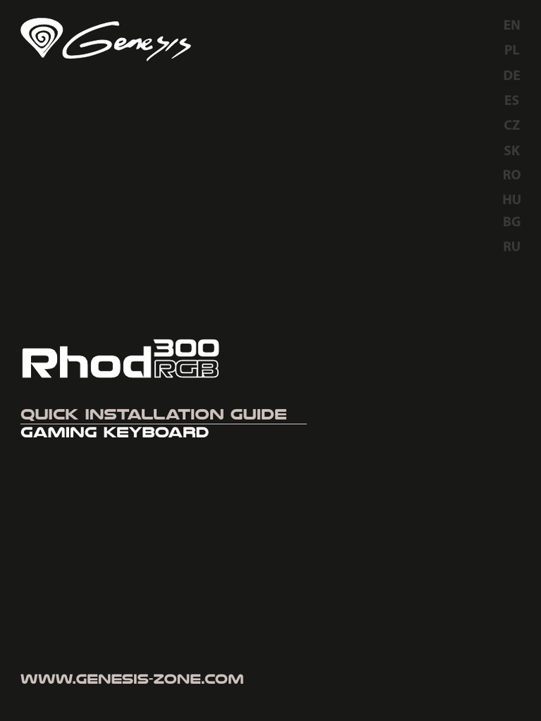 User Manual - Genesis Rhod 300 RGB | PDF