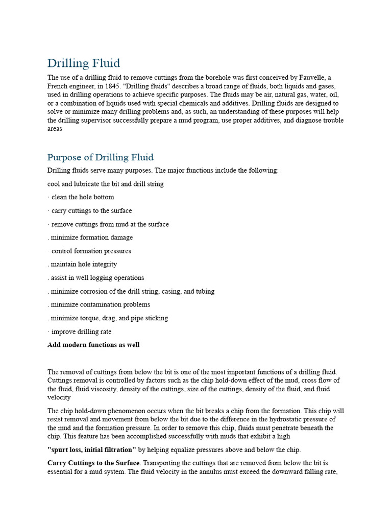 Drilling Fluid | PDF | Oil Well | Materials